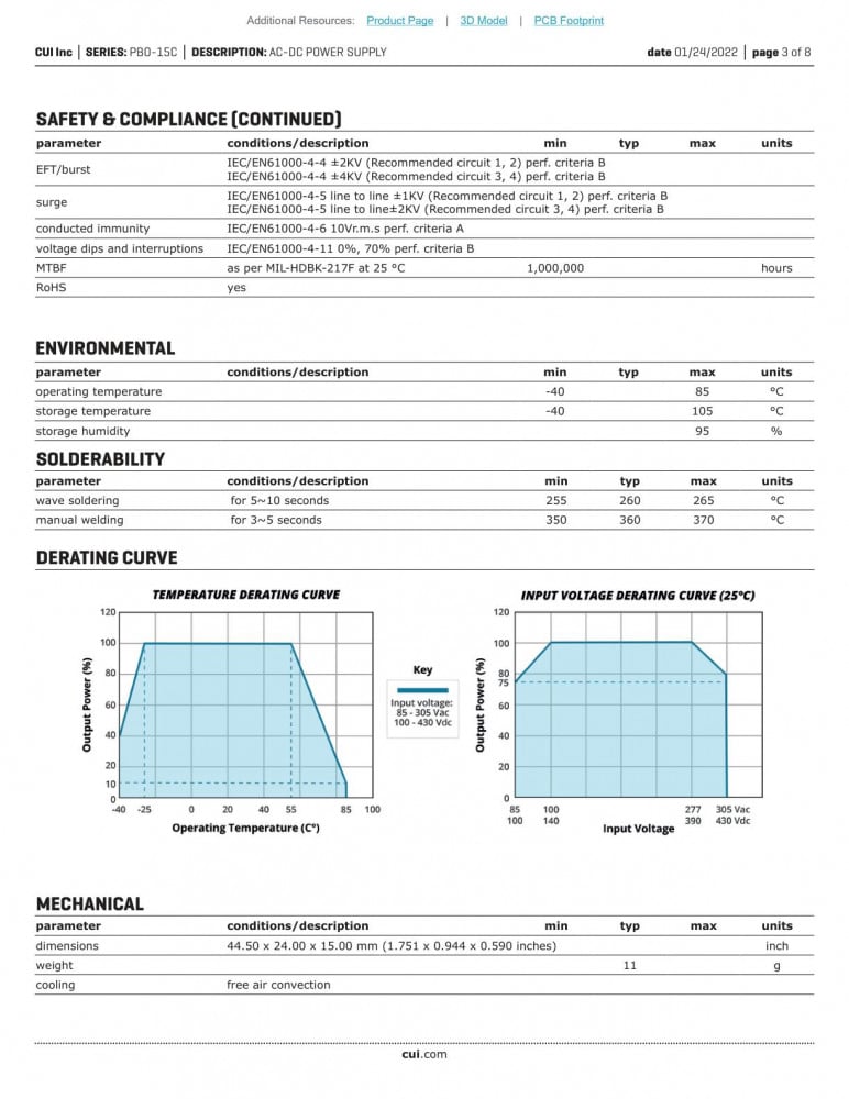 CUI PBO-15C datasheet page 3