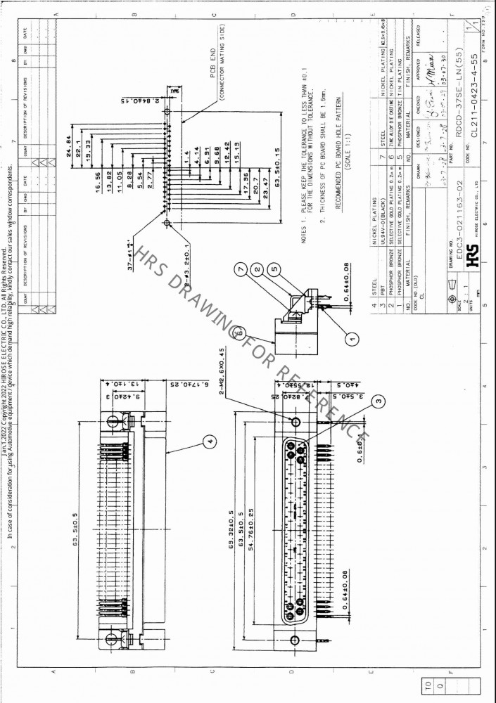 RDCD-37SE-LN(55) technical document preview