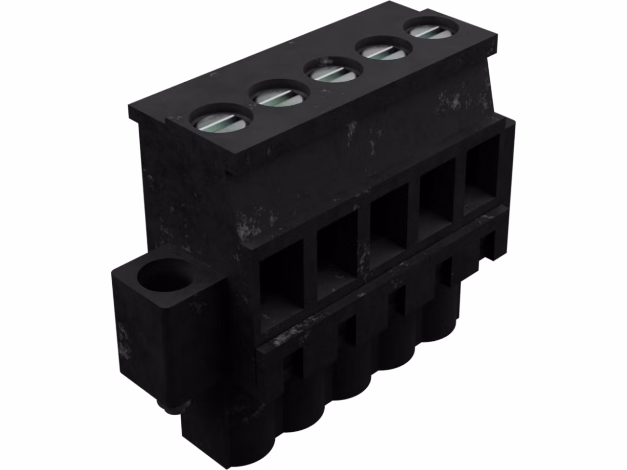 5.00mm Pitch Eurostyle Vertical Plug, with Retention Screws and Reverse Imprinting, Rear Wire Entry, Black, 5 Circuits for sale
