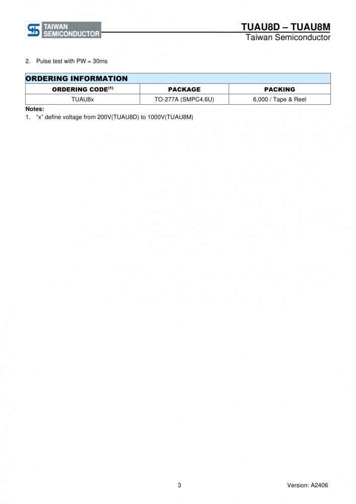 TUAU8G datasheet page 3