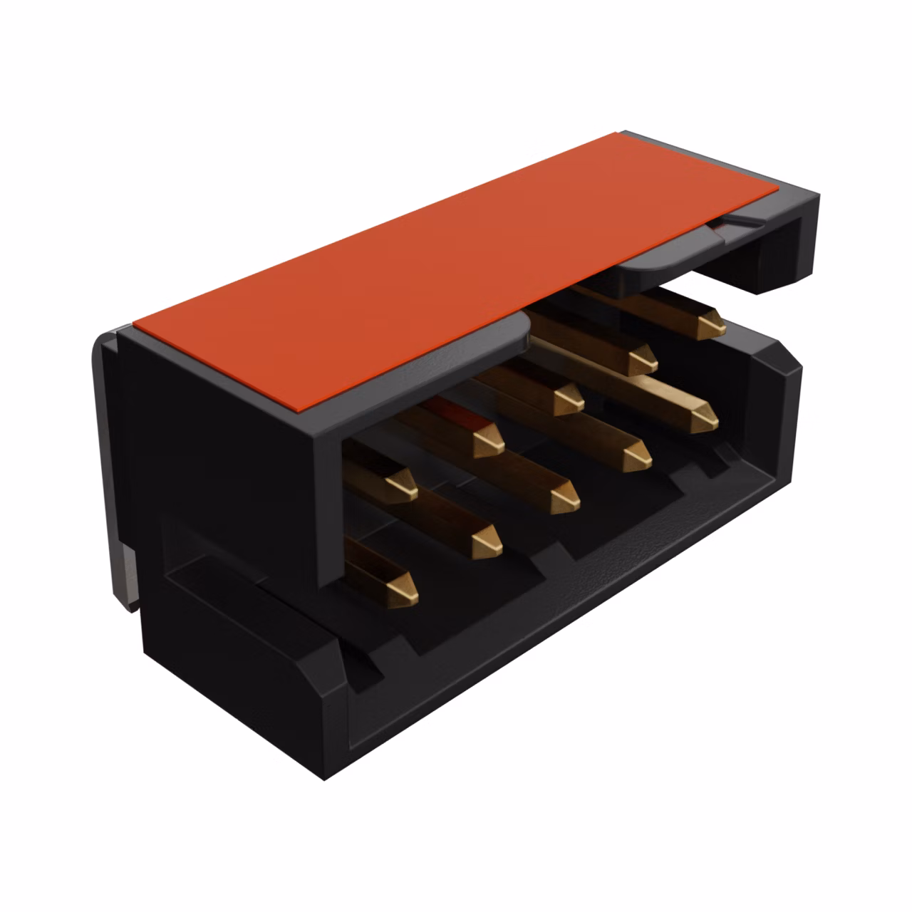 2.00mm Pitch, Milli-Grid PCB Header, Dual Row, Right-Angle, Through Hole, 10 Circuits, 0.38µm Gold (Au) Plating, 2.92mm Tail Length, Dual Side Slots, Center Polarization, Tube