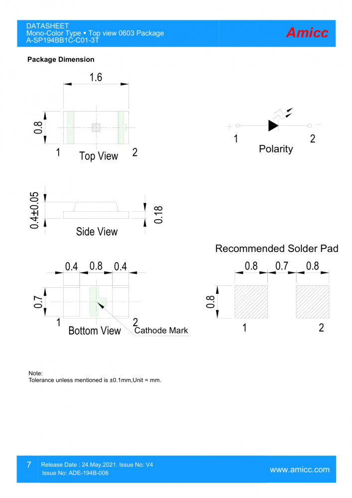 A-SP194BB1C-C01-3T datasheet page 7