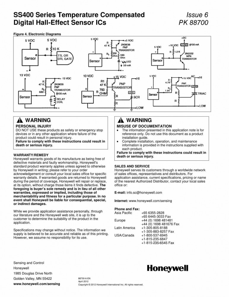 SS441A installation instructions page 4
