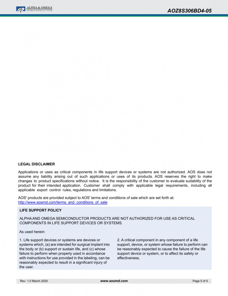 AOZ8S306BD4-05 datasheet page 5