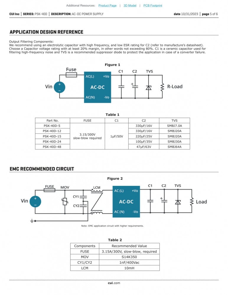 PSK-40D-15 datasheet page 5