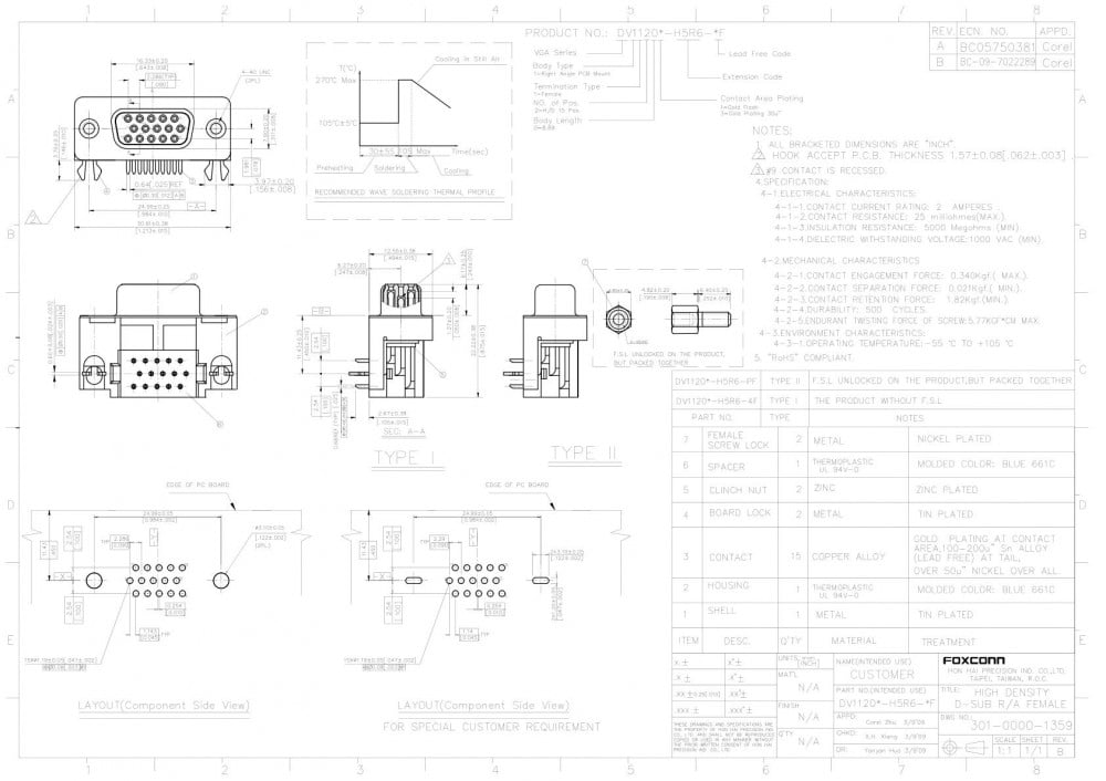 FOXCONN DV11201-H5R6-4F technical document preview