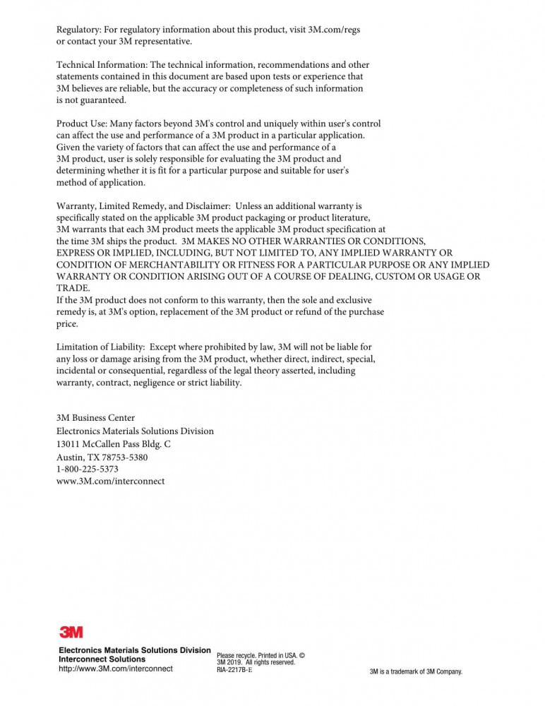 3M M7SSK-2510J technical document page 4