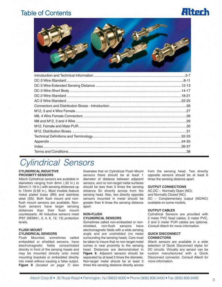 Altech technical document page 1