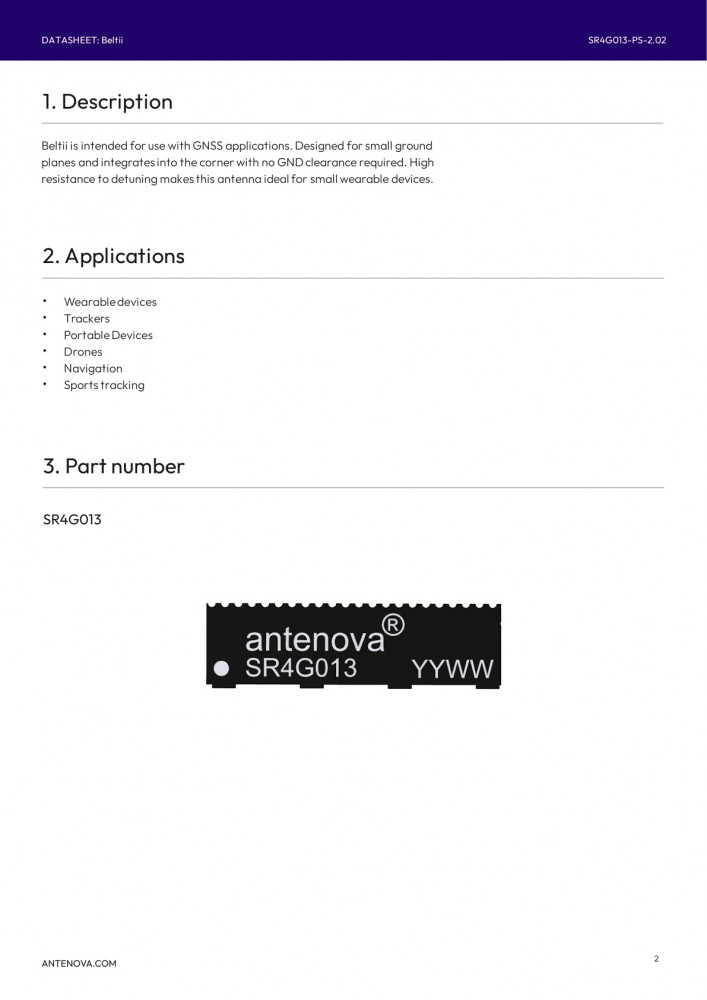 Beltii datasheet page 2