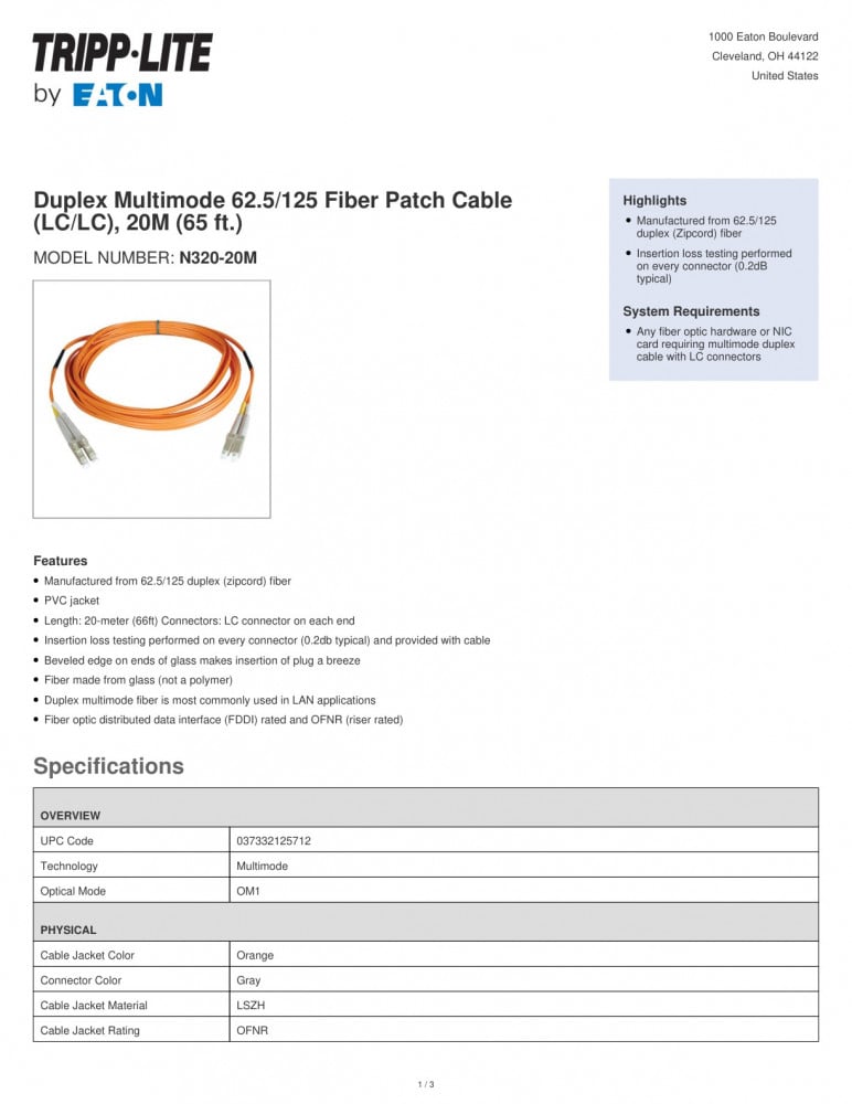 N320-20M technical document page 1