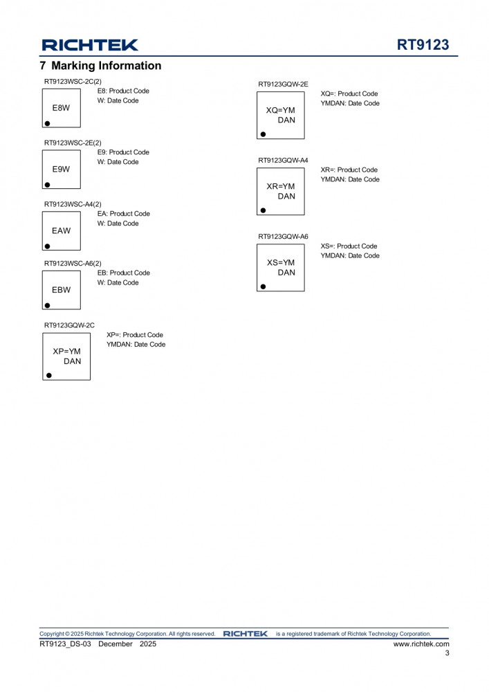 RT9123 datasheet page 3
