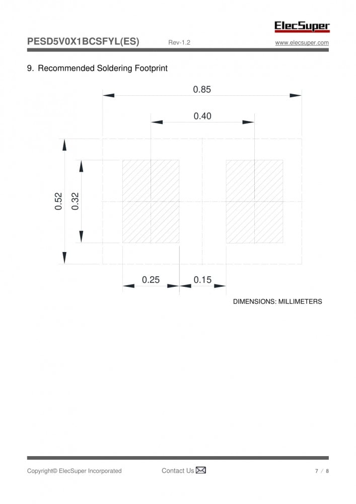 PESD5V0X1BCSFYL(ES) datasheet page 7