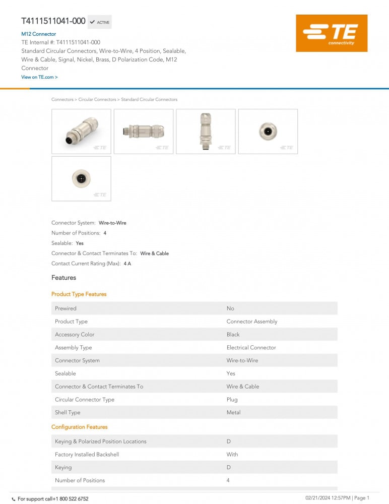 T4111511041-000 technical document page 1