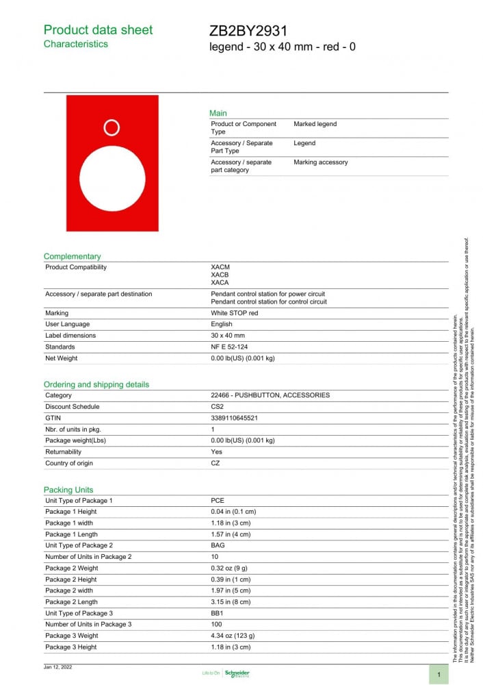 ZB2BY2931 technical document page 1
