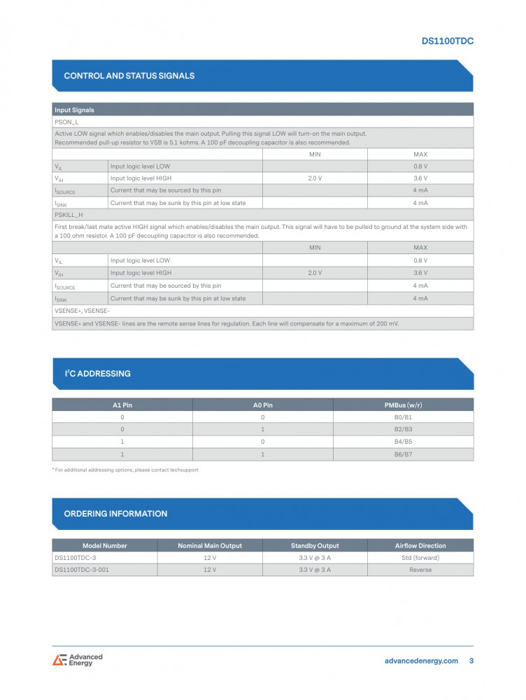 DS1100TDC datasheet page 3