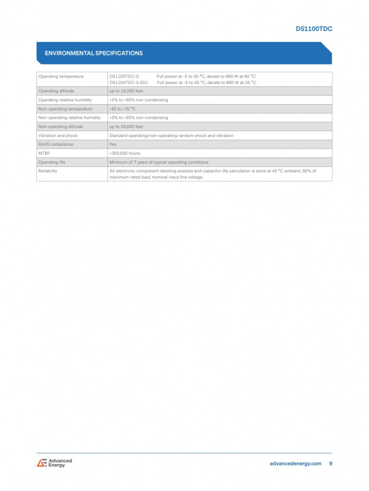 DS1100TDC datasheet page 9