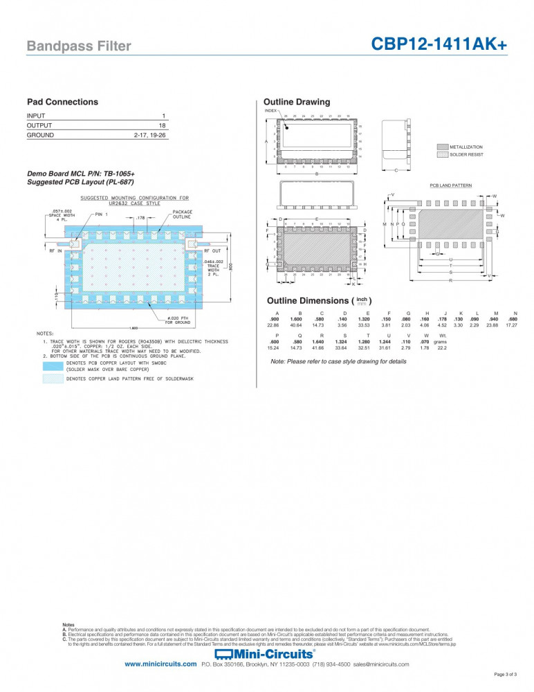 CBP12-1411AK+ technical document page 3