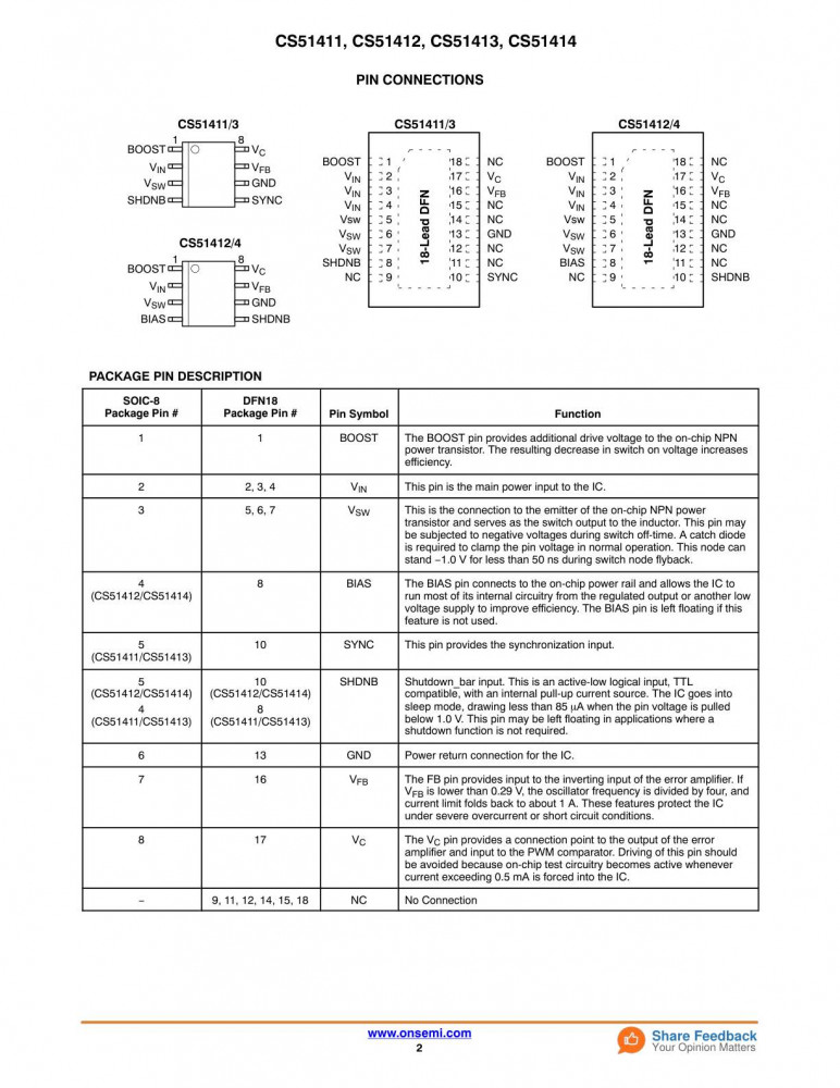 CS51414 datasheet preview, page 2