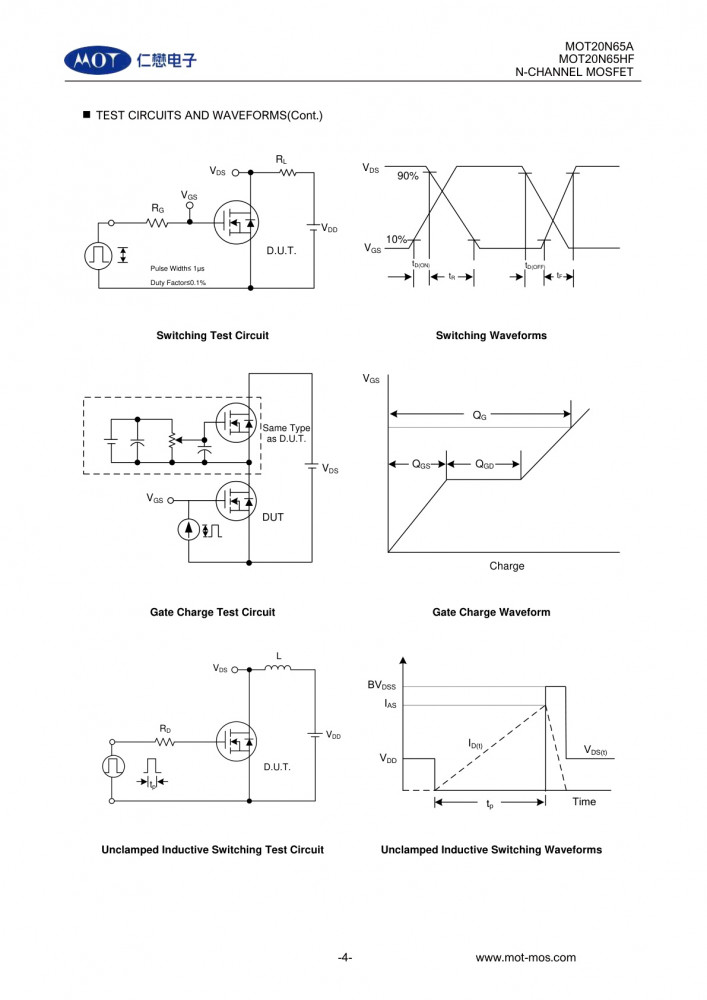 MOT20N65HF datasheet page 4
