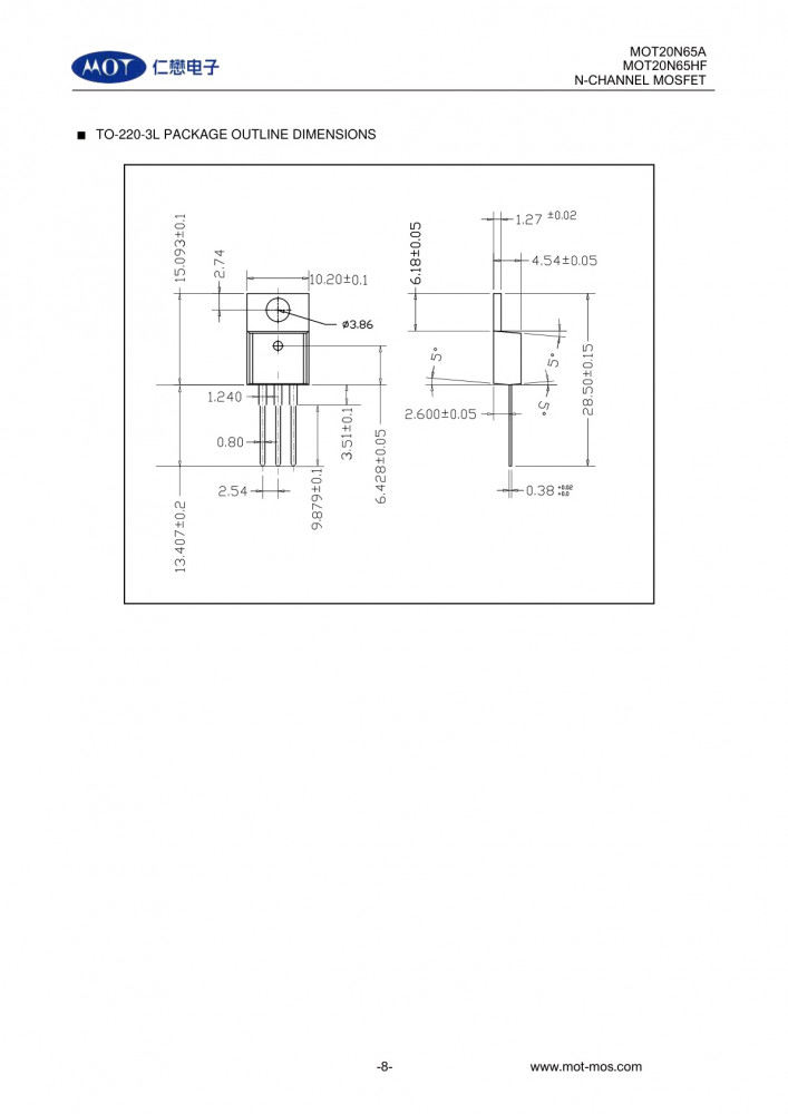MOT20N65HF datasheet page 8