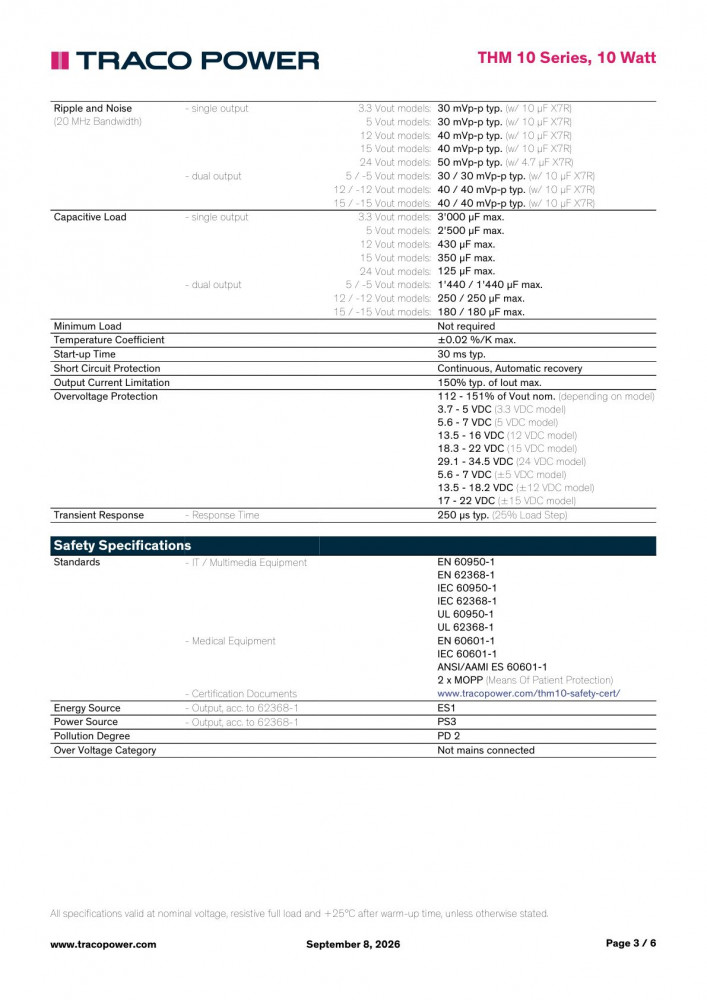 THM 10 series technical document page 3