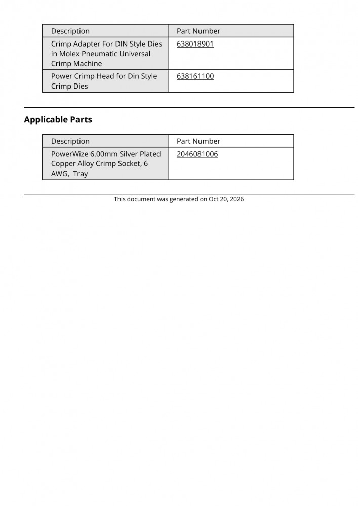 Technical document page 3 for MOLEX 2139380030