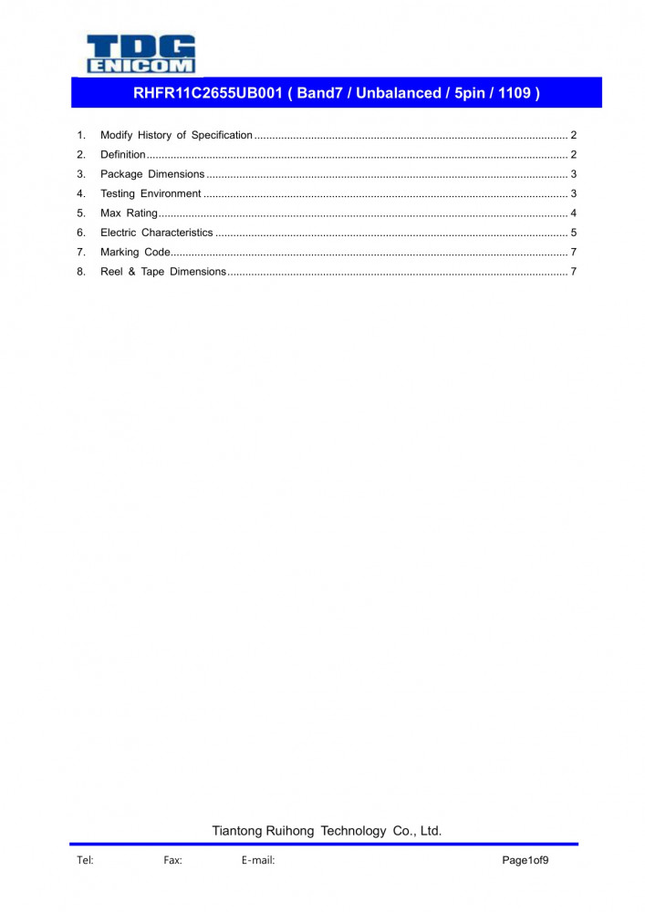 RHFR11C2655UB001 datasheet page 2