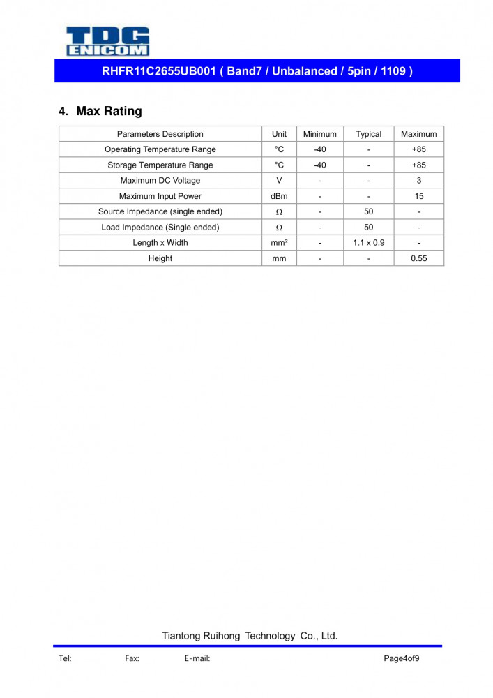 RHFR11C2655UB001 datasheet page 5
