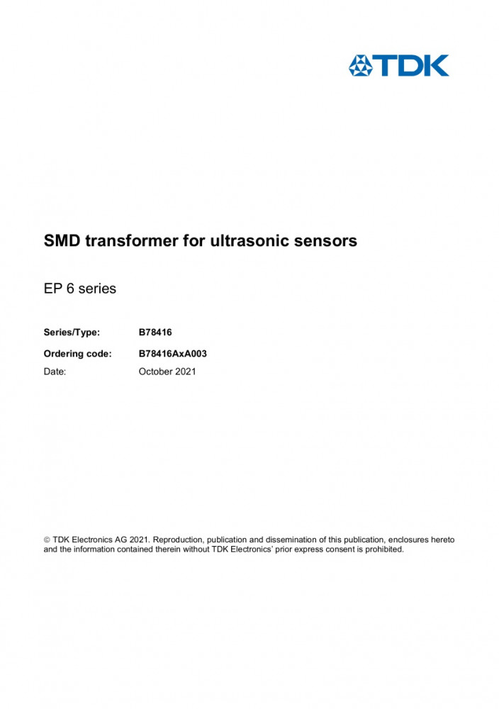 B78416 EP 6 product document page 1