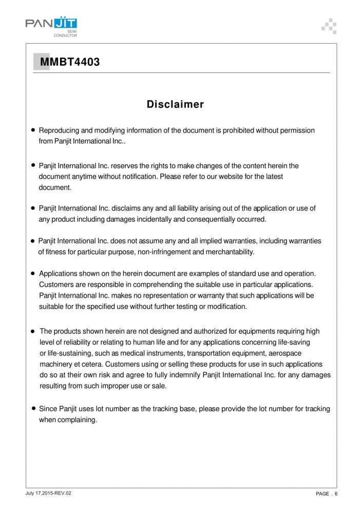MMBT4403 datasheet page 6