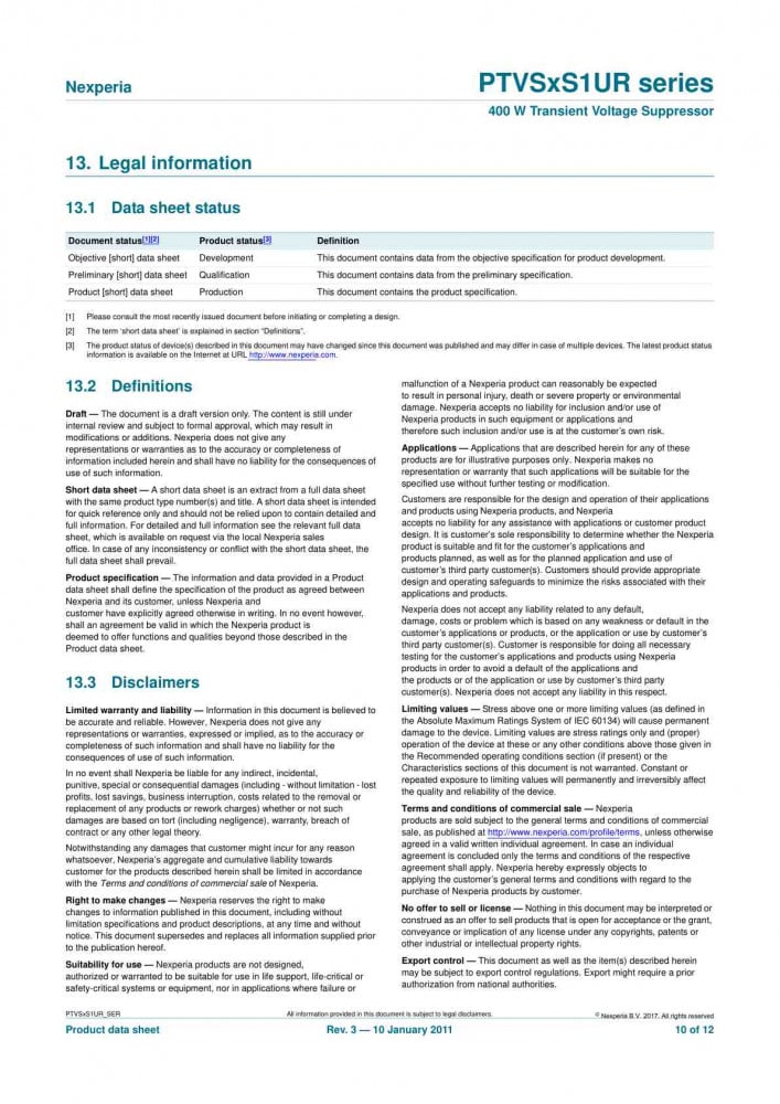 Nexperia PTVS14VS1UR datasheet page 10