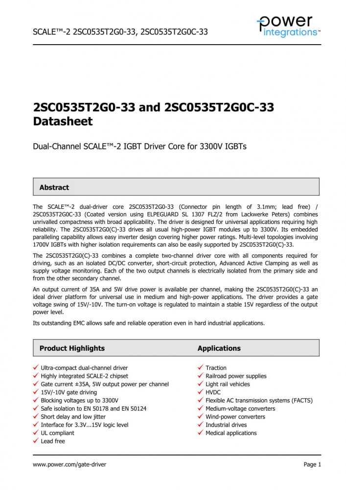 2SC0535T2G0C-33 datasheet page 1