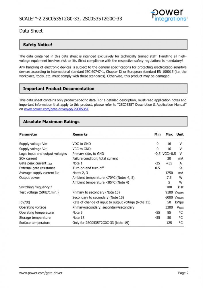 2SC0535T2G0C-33 datasheet page 2