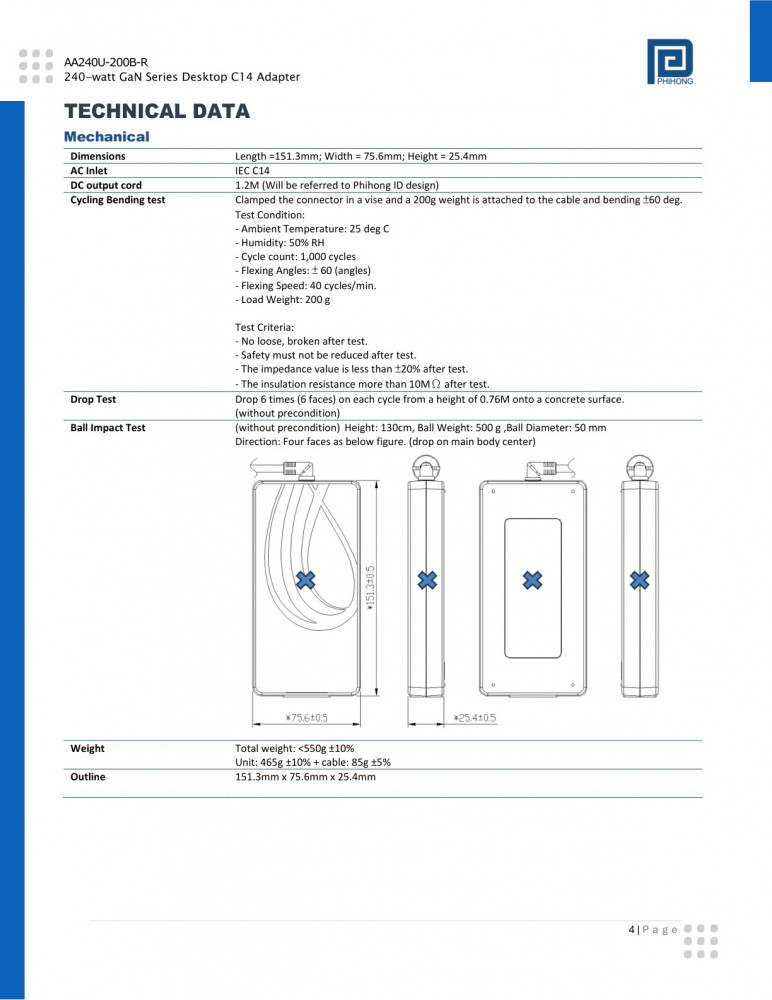 AA240U-200B-R technical document page 4
