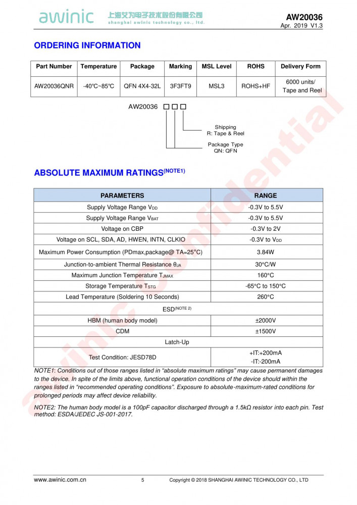 AW20036QNR technical document page 5