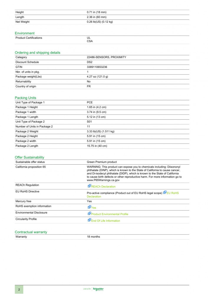 XS1M18KPM40 technical document page 2