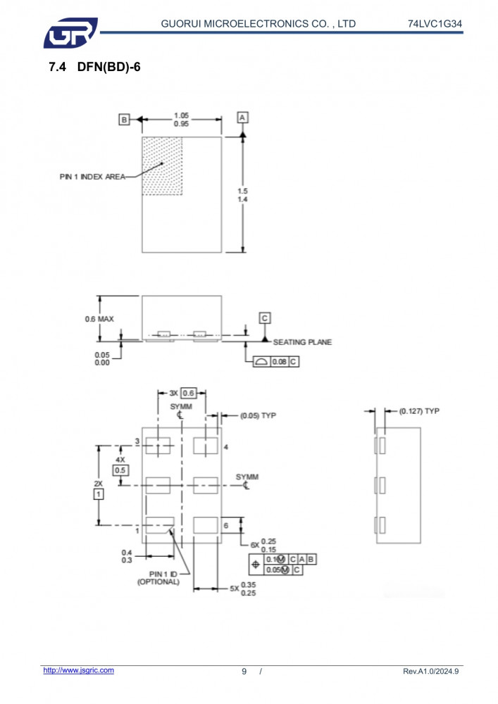 74LVC1G34 technical document page 9