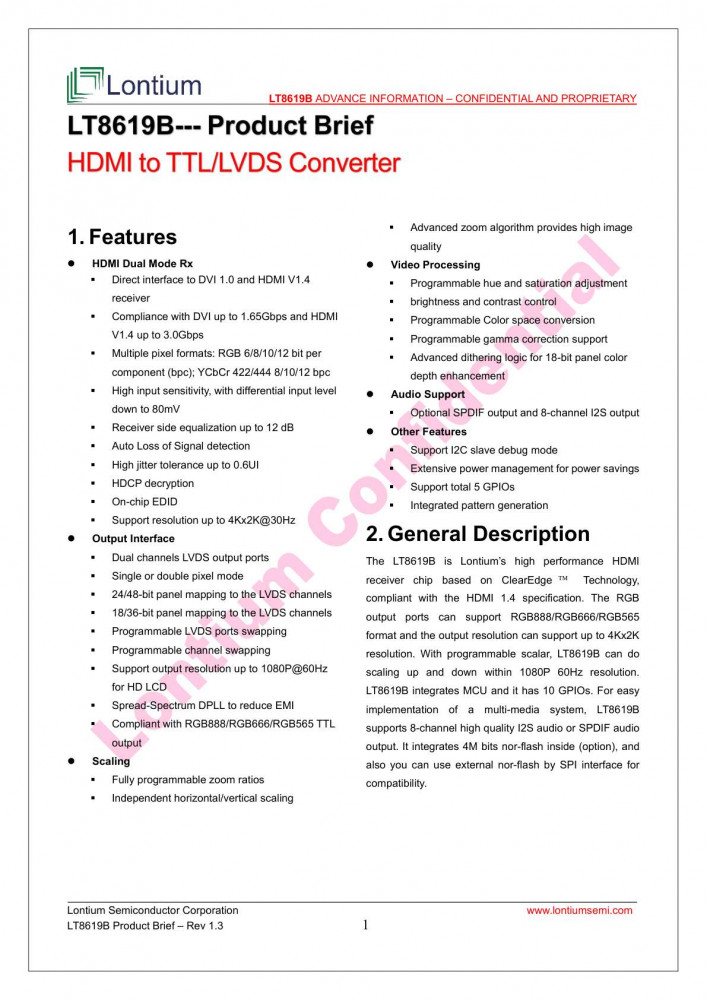 LT8619B document image, page 1