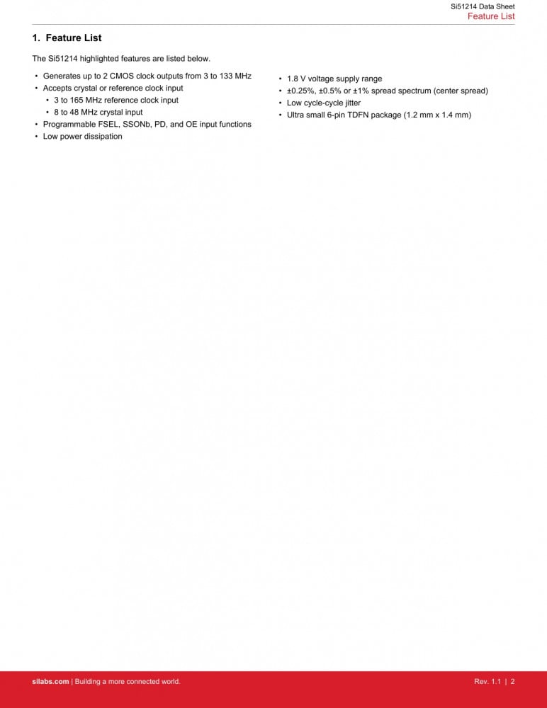 SI51214 datasheet page 2