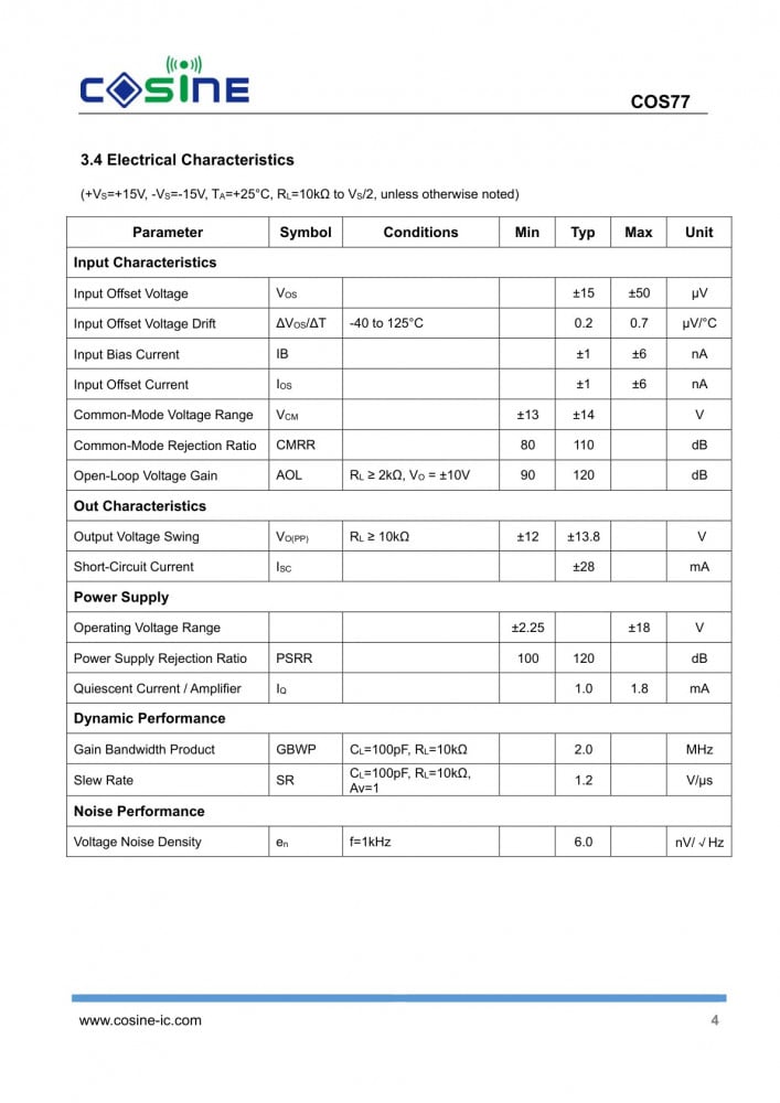 COS77DT datasheet page 4