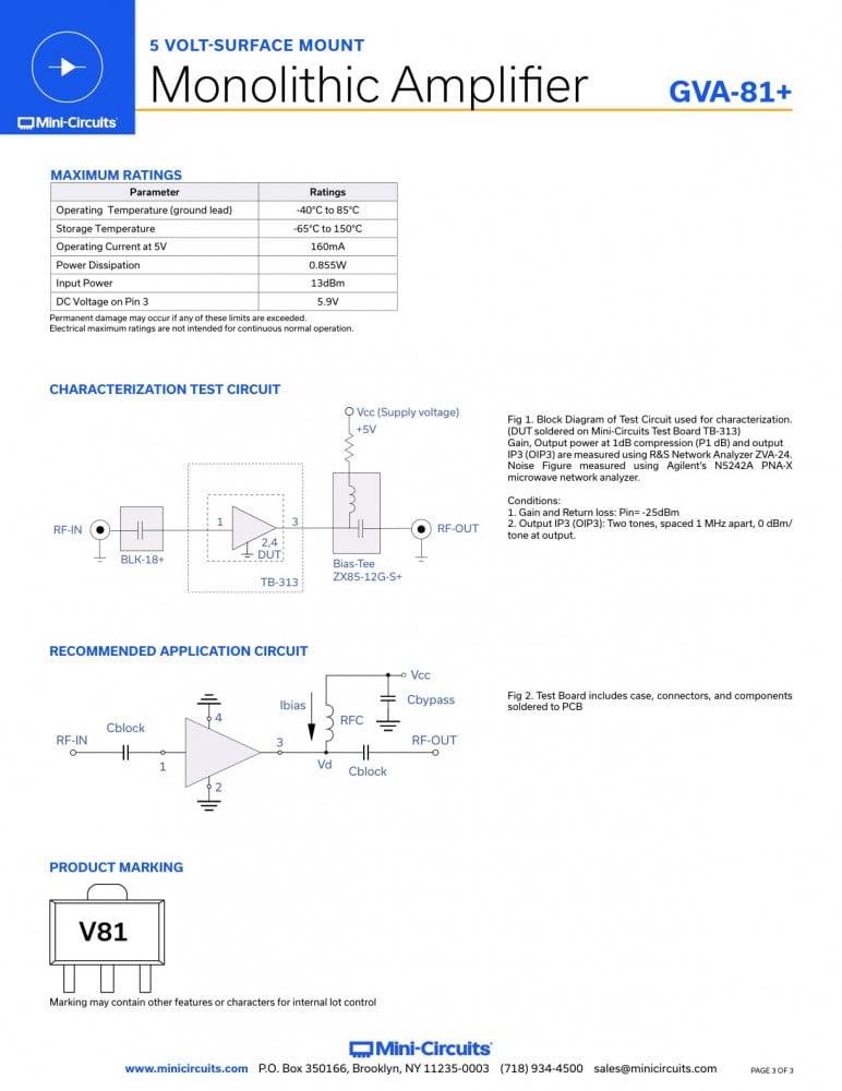 GVA-81+ datasheet page 3