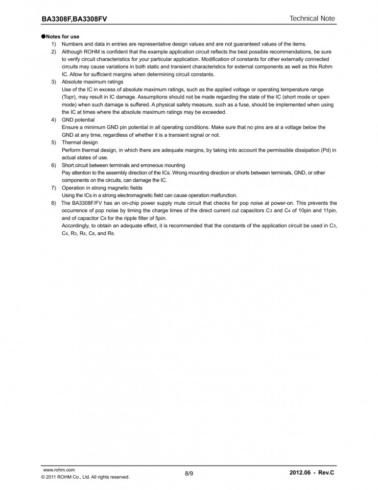BA3308F-E2 technical document page 8