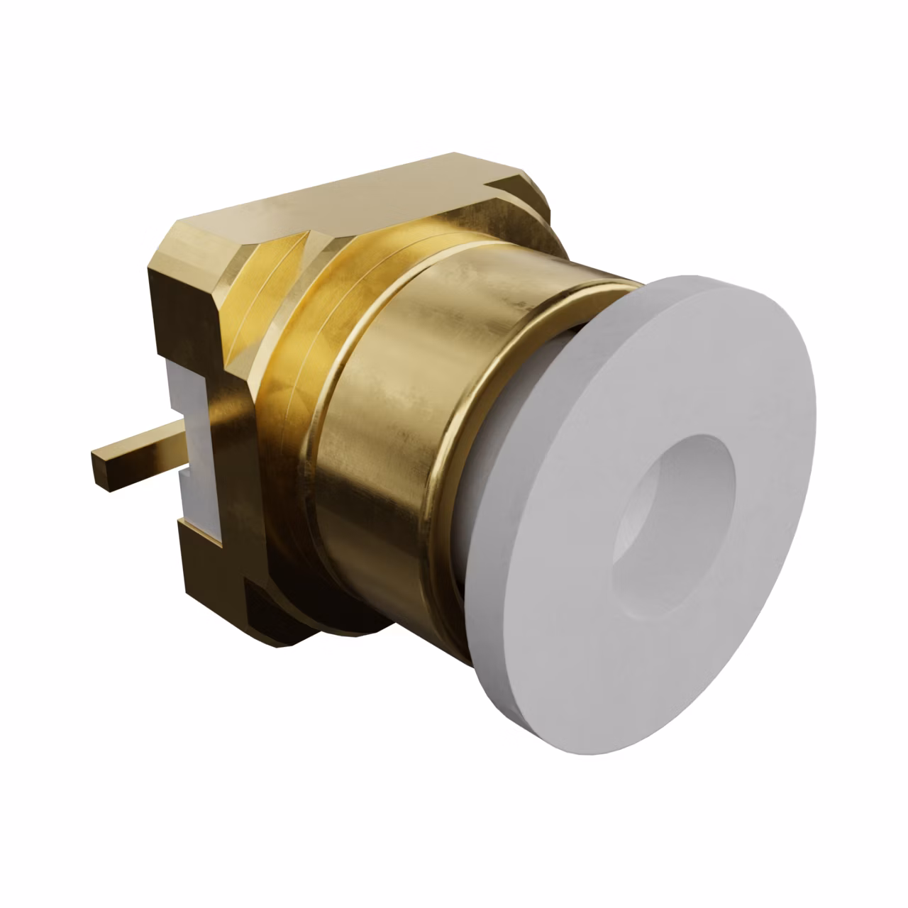 SMP Plug, Straight, Limited Detent, PCB, Surface Mount, with Right-Angle Flat Tab, Tape and Reel, 50 Ohms for sale