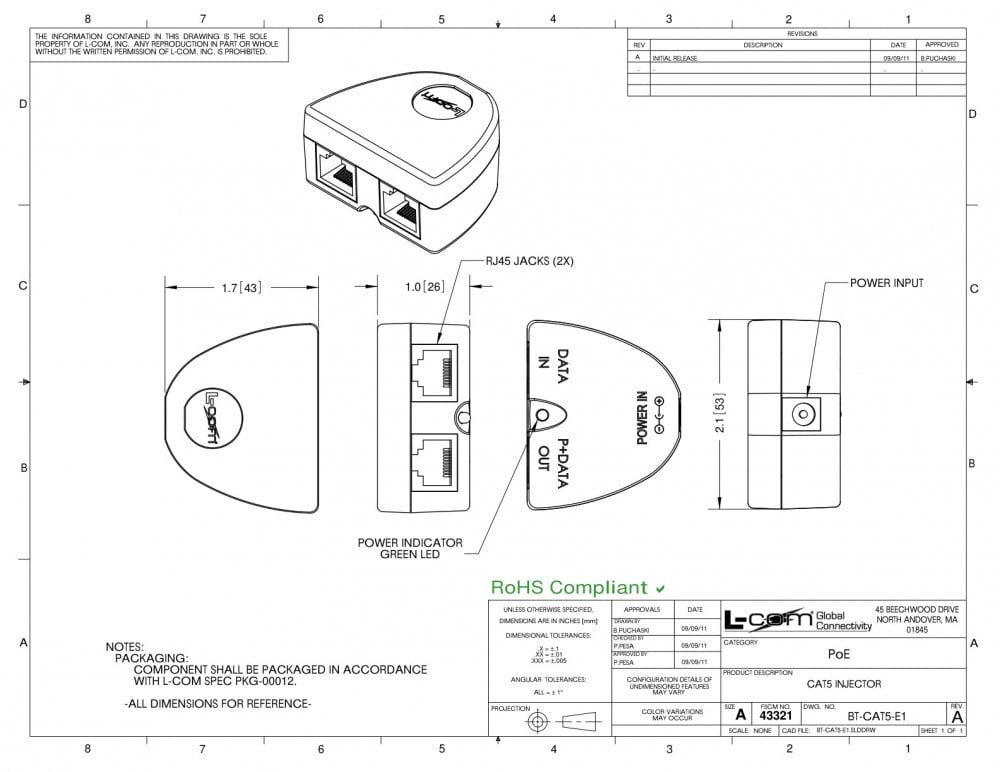 BT-CAT5-E1 product document