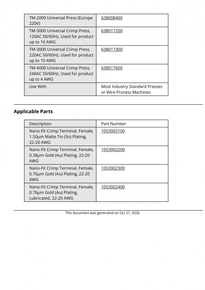 Technical document page 3 for Molex 639032400