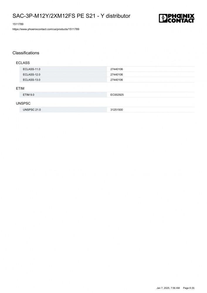 Phoenix Contact 1511789 dimensional drawing page