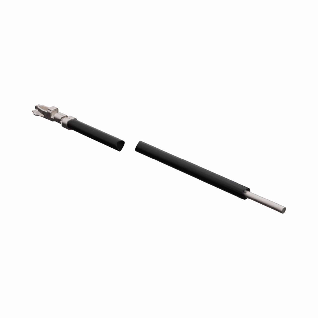 Pre-Crimped Lead Micro-Lock Plus 2.0 Female-to-Pigtail, Matte Tin (Sn) Plating, 75.00mm Length, 24 AWG, Black for sale