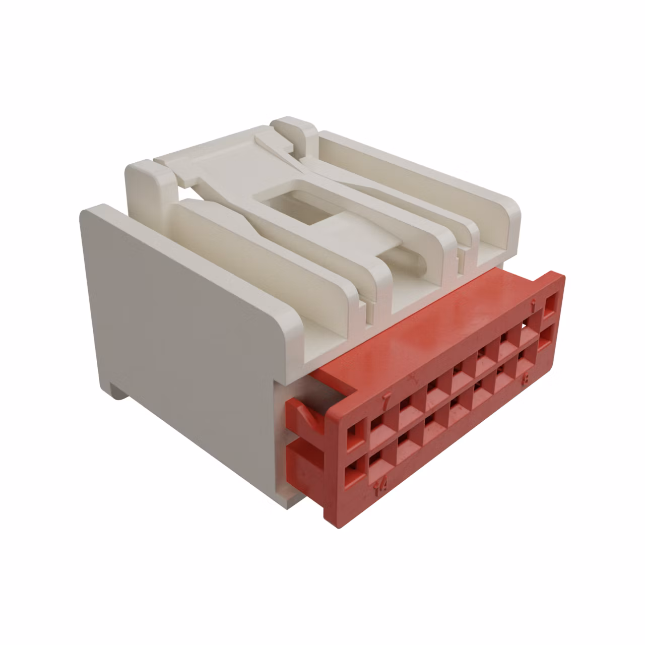 2.54mm Pitch, 0.64mm Width H-DAC 64 High Density Automotive Connectors, Dual Row, Female Harness Assembly, 14 Circuits, Polarization Option 3, Natural for sale