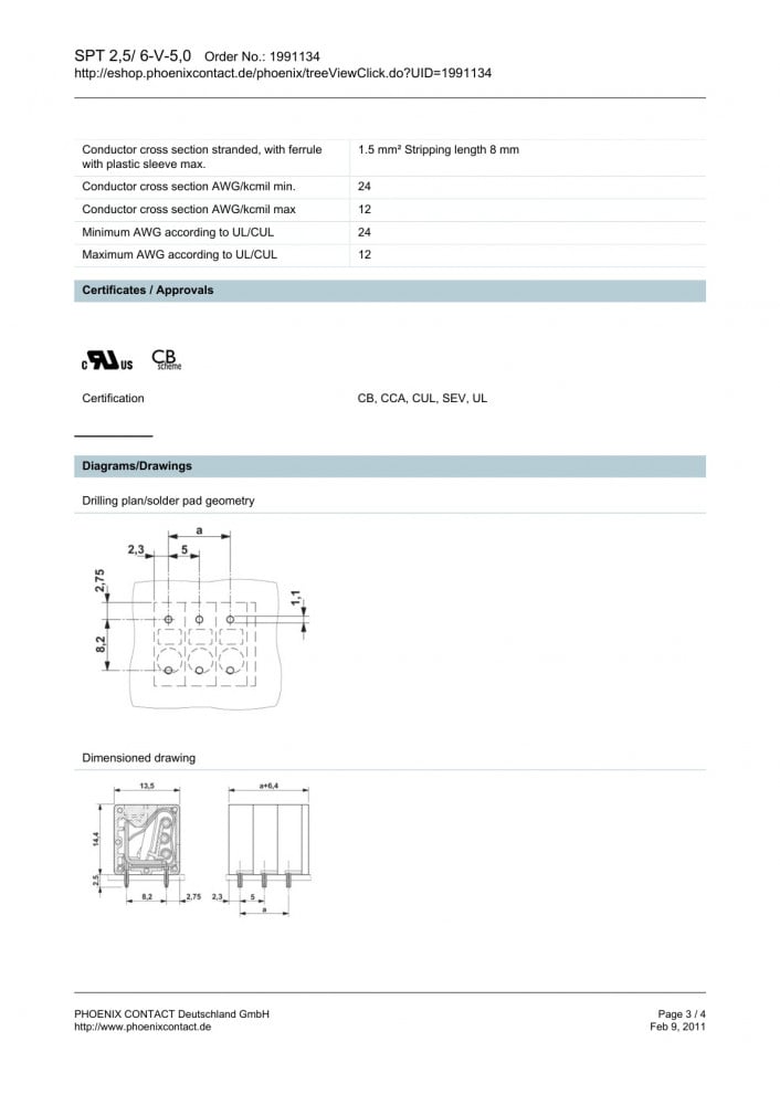 Phoenix Contact 1991134 technical document page 3