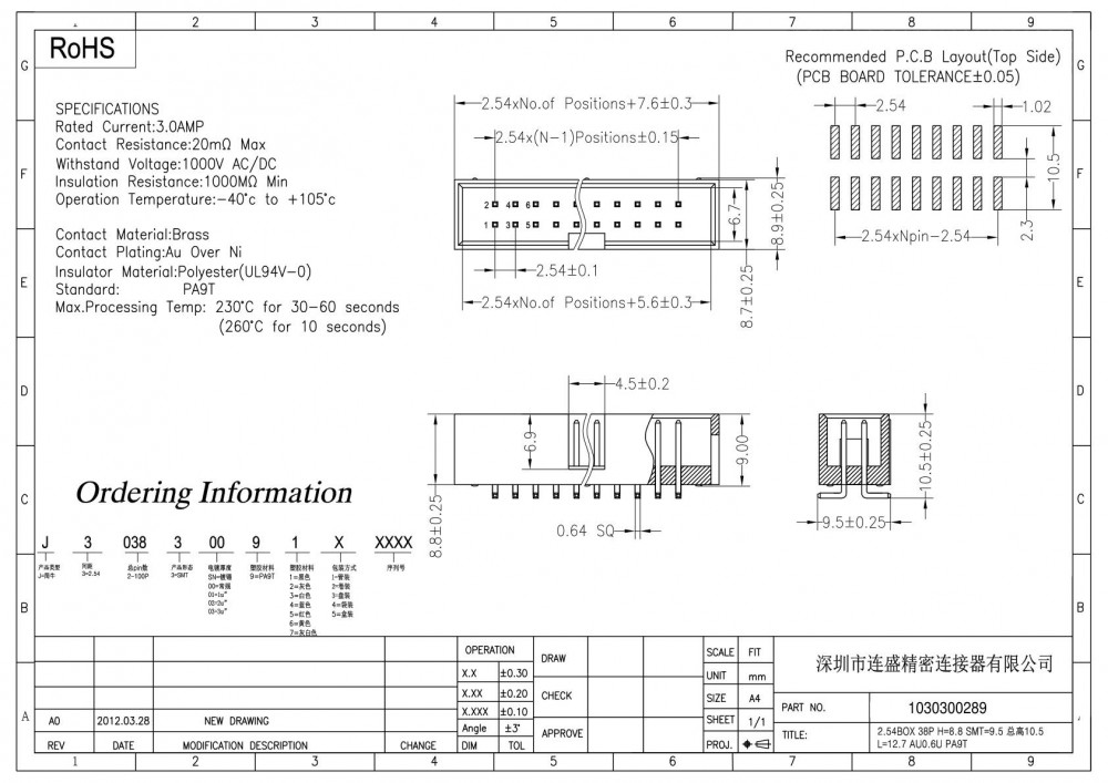 Liansheng 1030300289 product documentation